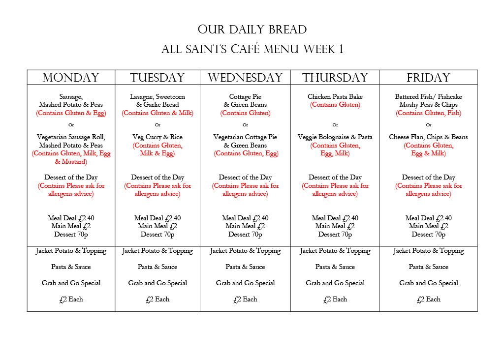 Catering - All Saints Catholic High School